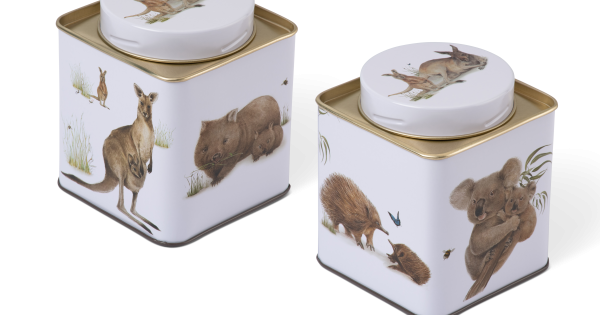 Shop Wholesale Australian Wildlife Animals Tea Caddy Tin Online | Australia